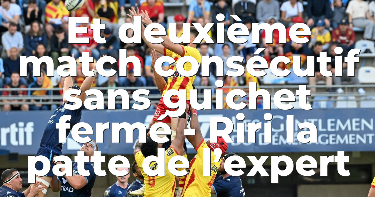 Et deuxième match consécutif sans guichet fermé - Riri la patte de l ...
